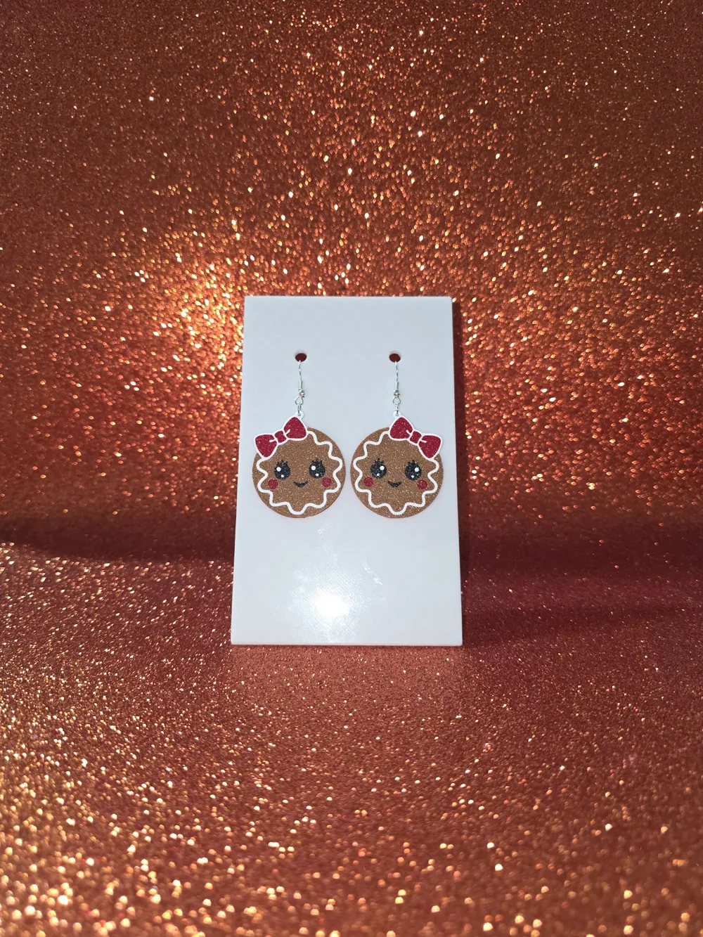 Cute Christmas cookie earrings - Free 3D Print Model - MakerWorld
