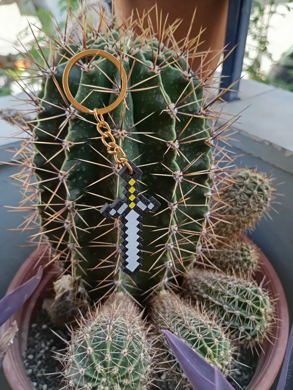 minecraft weapons sword, axe, pickaxe keychain by orama3dvibes ...