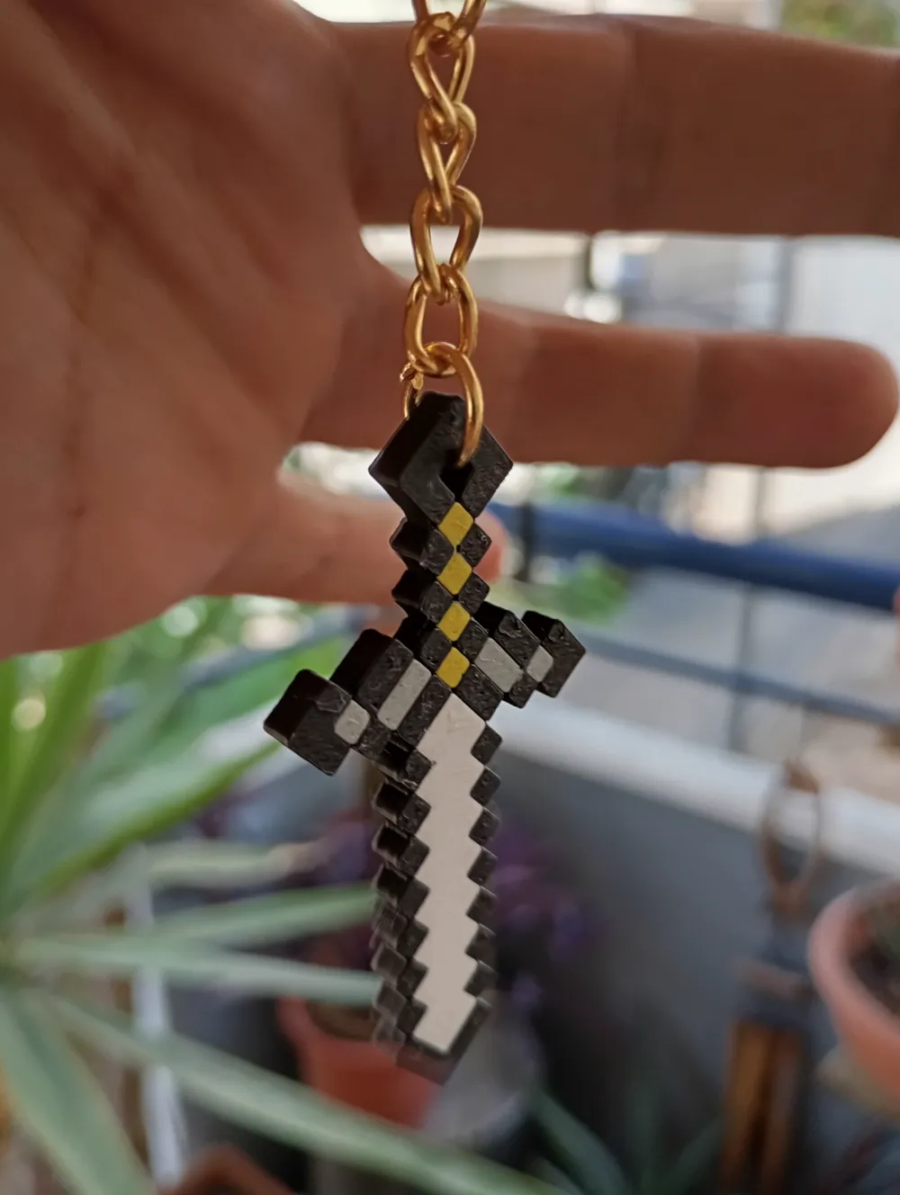 minecraft weapons sword, axe, pickaxe keychain by orama3dvibes ...