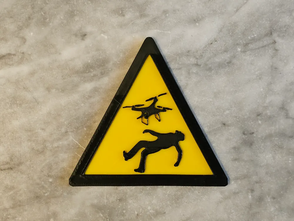 Drone terror road sign by dubmehard - MakerWorld