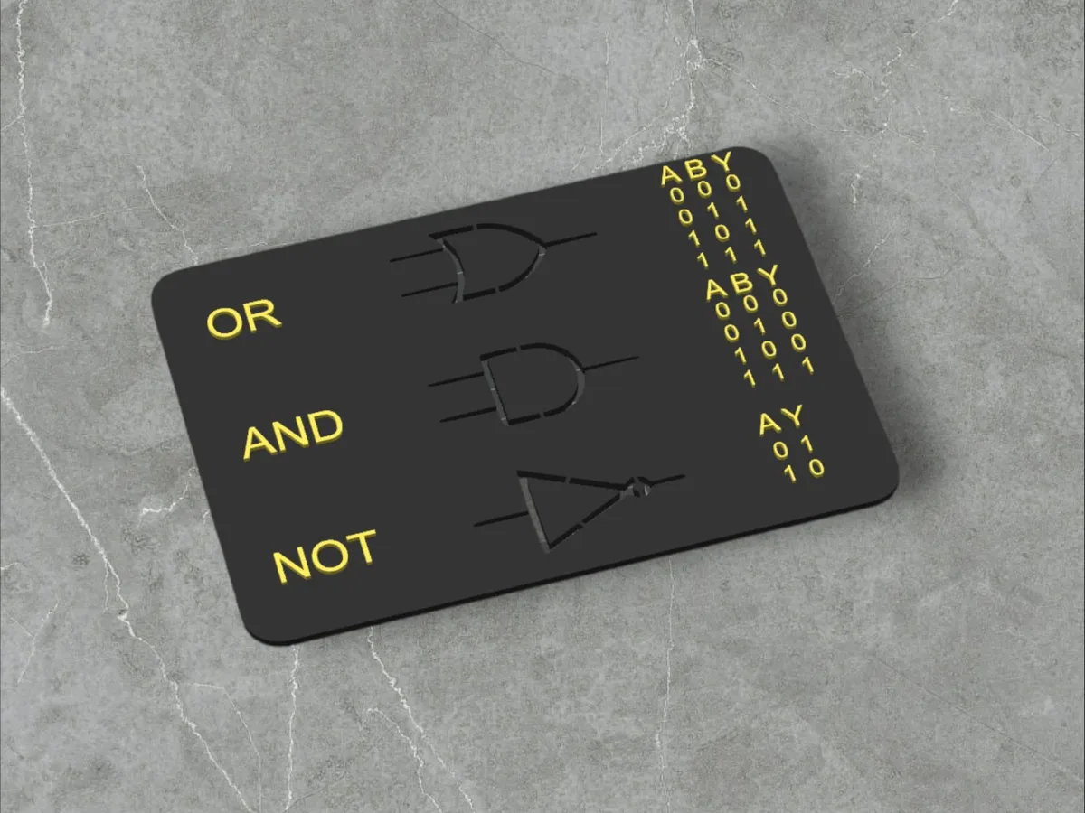 Simple logic gates template - Free 3D Print Model - MakerWorld