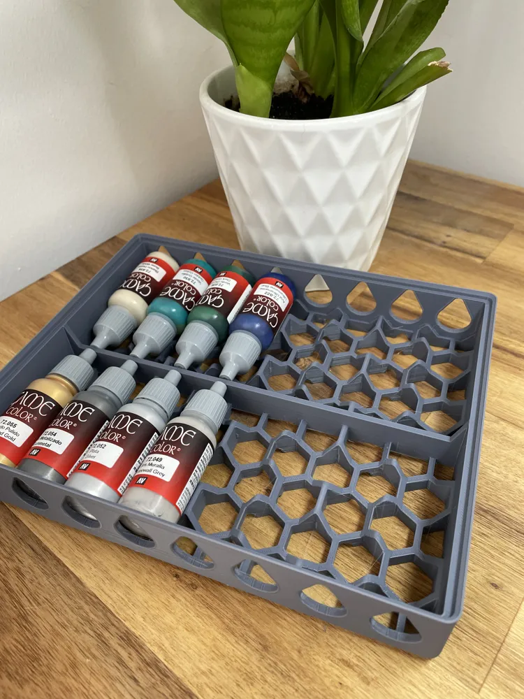 Lightweight Gridfinity Vallejo Army Painter Rack - Free 3D Print Model ...
