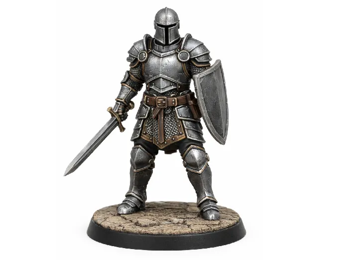 Human Fighter Miniature - Free 3D Print Model - MakerWorld