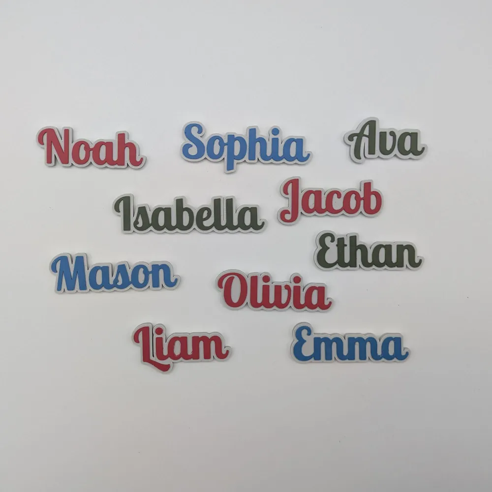 Magnetic Nametags - Collection of 10 names - Free 3D Print Model ...
