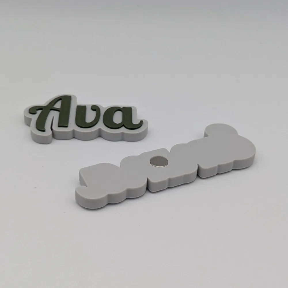 Magnetic Nametags - Collection of 10 names - Free 3D Print Model ...