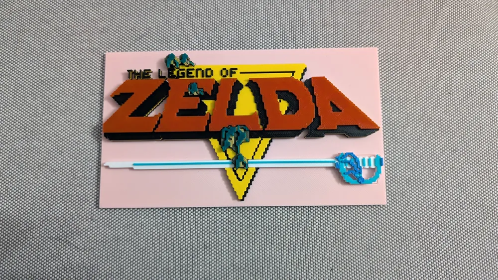 The Legend of Zelda - Title Screen Logo Wall Art by LayeredPixels by ...