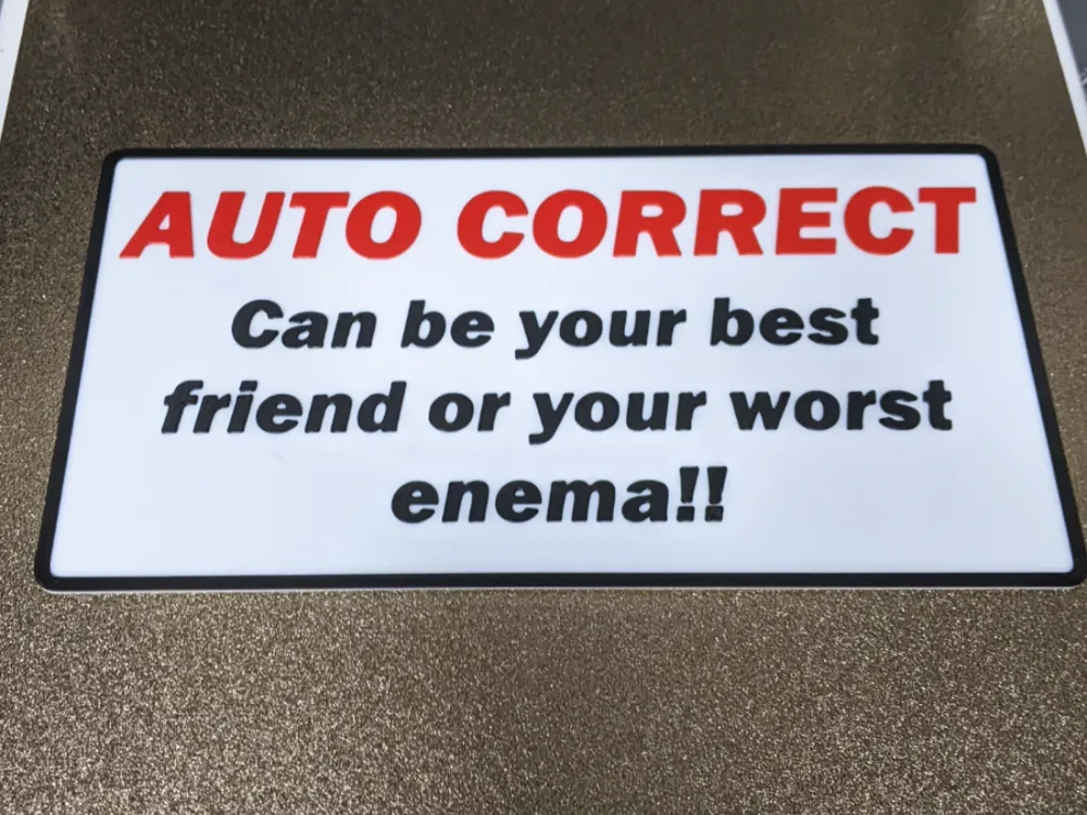 Auto Correct Sign by ogre56 - MakerWorld
