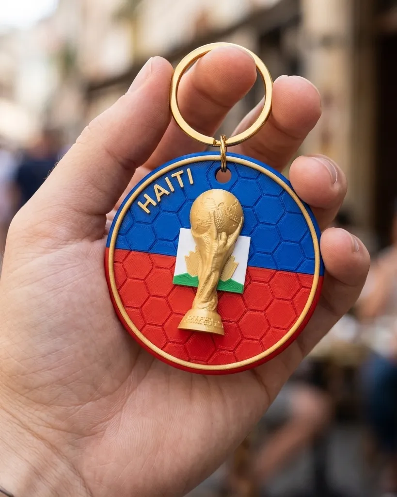 Haiti World Keychain - Free 3D Print Model - MakerWorld