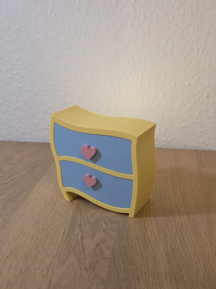 Twinkle Heart Drawer - Jewelry Chest/Heart Handles - Free 3D Print ...