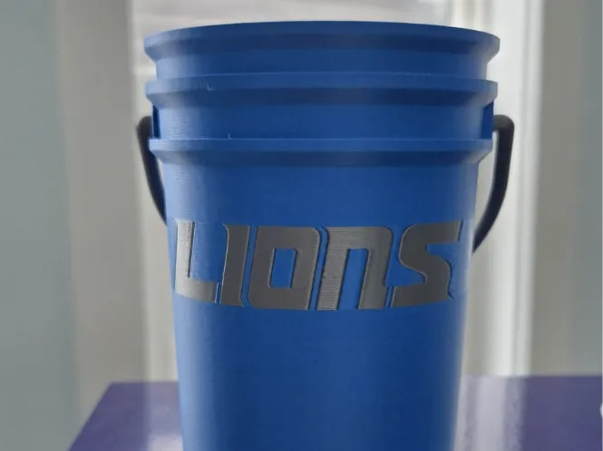 Utility Bucket Detroit Lions Logo DoubleSided - Free 3D Print Model ...