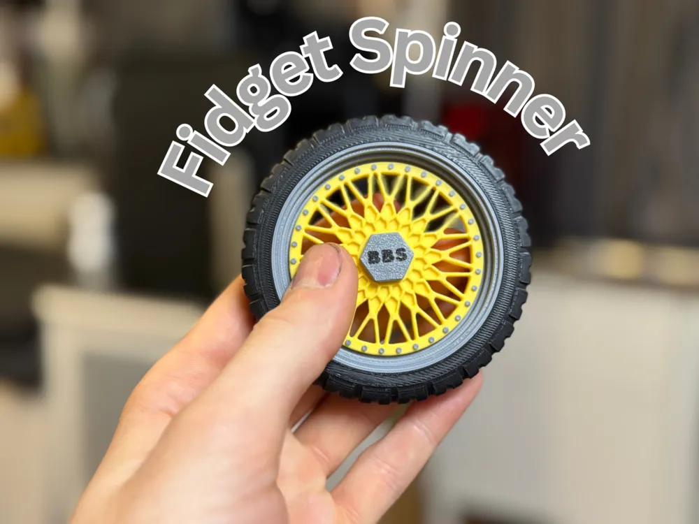 BBS Wheel Fidget Spinner by elikoll MakerWorld: Download Free 3D Models
