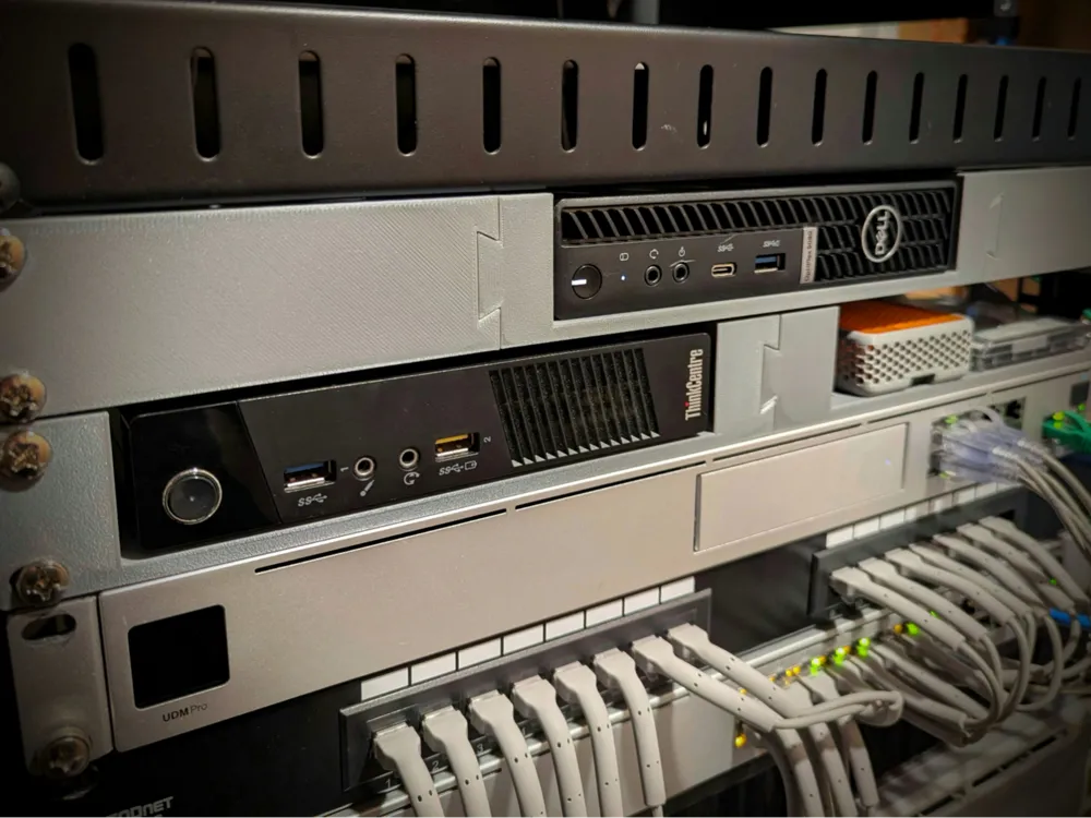 1U Micro Lenovo, Dell, HP, NUC Rackmount Tray - Free 3D Print Model ...