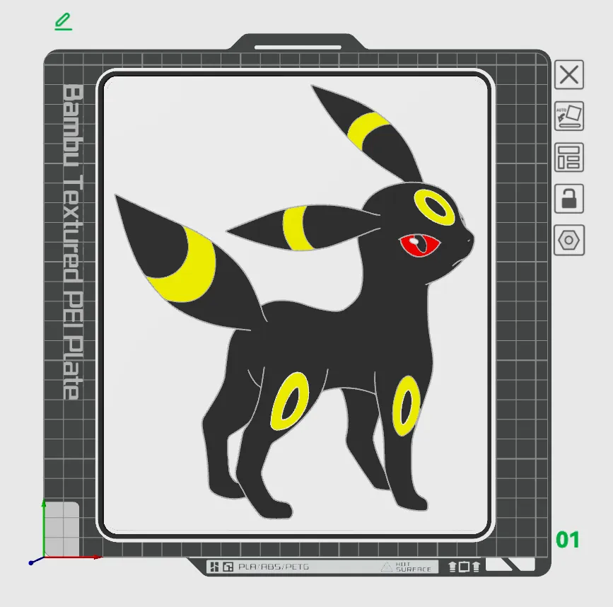 Umbreon Led light box (Ams Ready) by Nostalgicprints - MakerWorld
