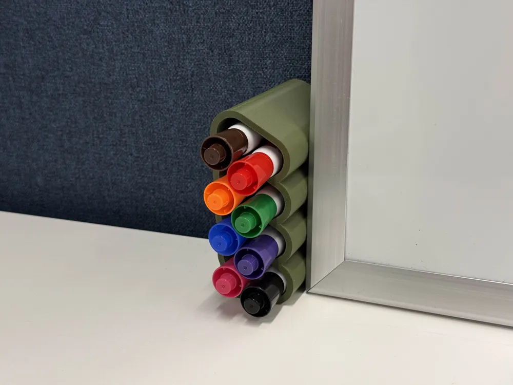 Dry Erase Marker Holder - Horizontal - Free 3D Print Model - MakerWorld