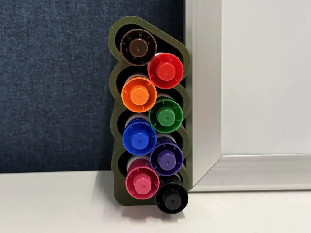 Dry Erase Marker Holder - Horizontal - Free 3D Print Model - MakerWorld