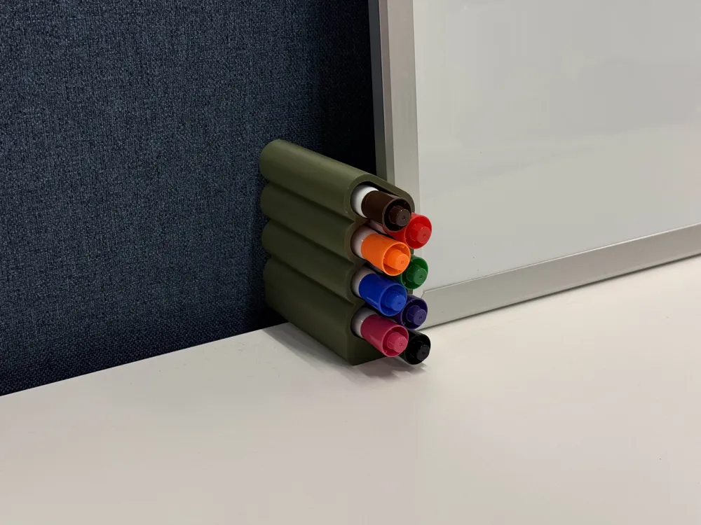 Dry Erase Marker Holder - Horizontal - Free 3D Print Model - MakerWorld