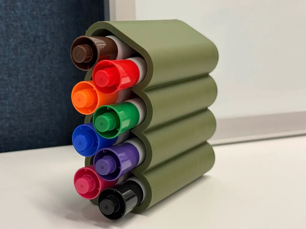 Dry Erase Marker Holder - Horizontal - Free 3D Print Model - MakerWorld