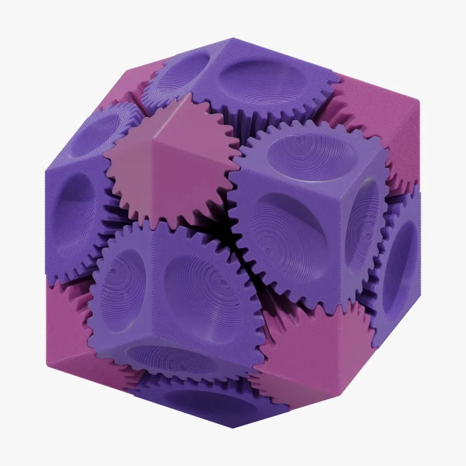 Mechanical Gear Sphere Puzzle - Free 3D Print Model - MakerWorld