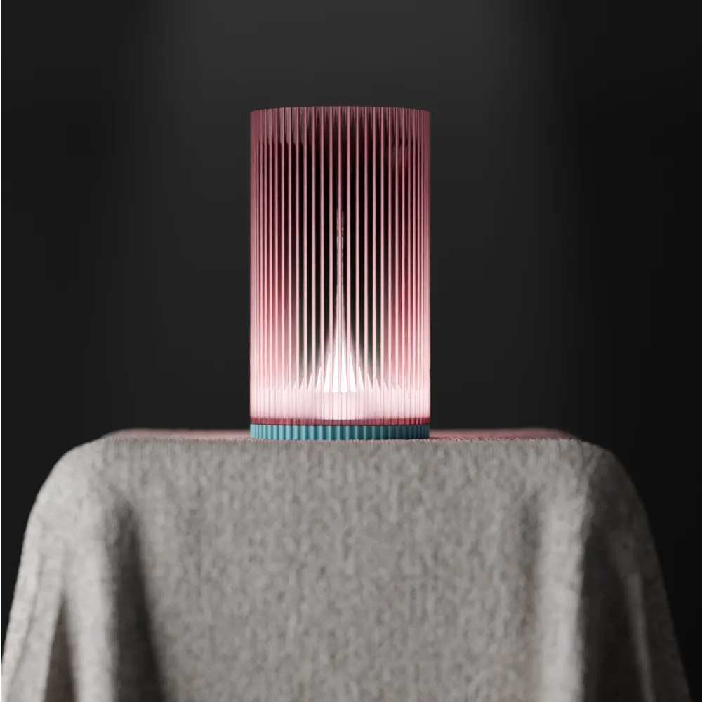 Elegant Ribbed Lamp with Hourglass interior. - Free 3D Print Model ...