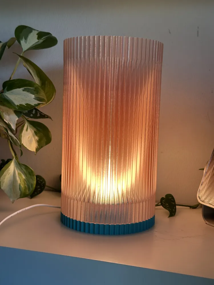 Elegant Ribbed Lamp with Hourglass interior. - Free 3D Print Model ...