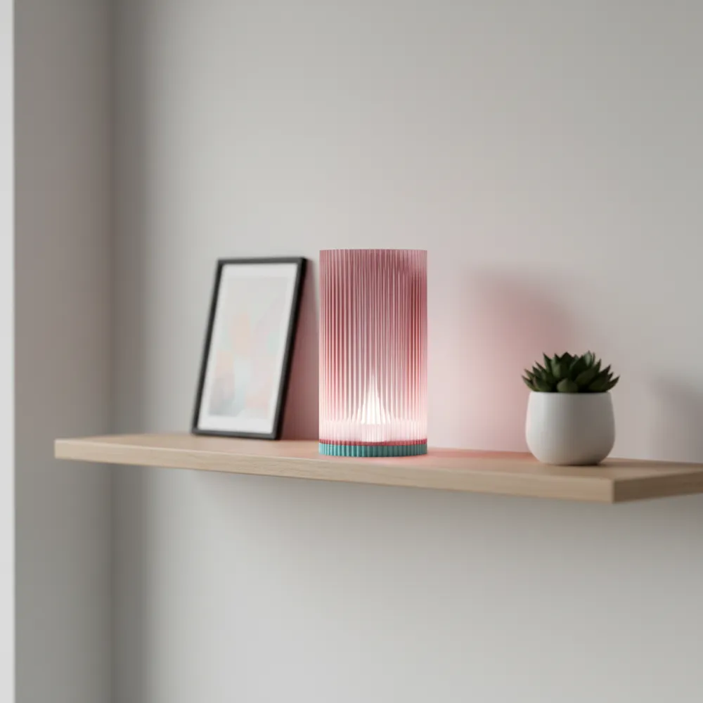 Elegant Ribbed Lamp with Hourglass interior. - Free 3D Print Model ...