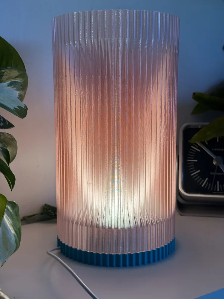 Elegant Ribbed Lamp with Hourglass interior. - Free 3D Print Model ...