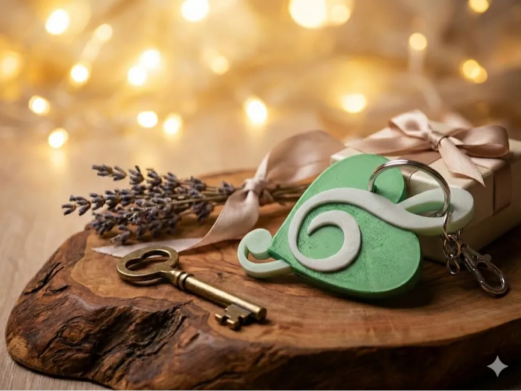 音乐之心：高音谱号钥匙扣 - 免费 3D 打印模型 - MakerWorld