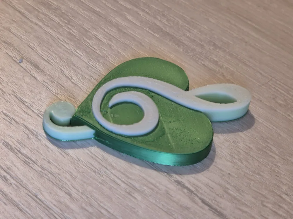 音乐之心：高音谱号钥匙扣 - 免费 3D 打印模型 - MakerWorld