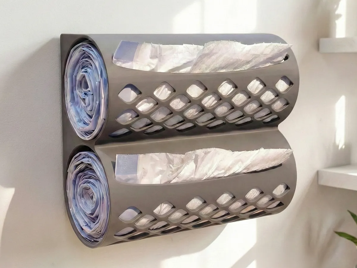 Dual Trash Bag Dispenser - Two 40 Rolls (80 Total) - Free 3D Print ...