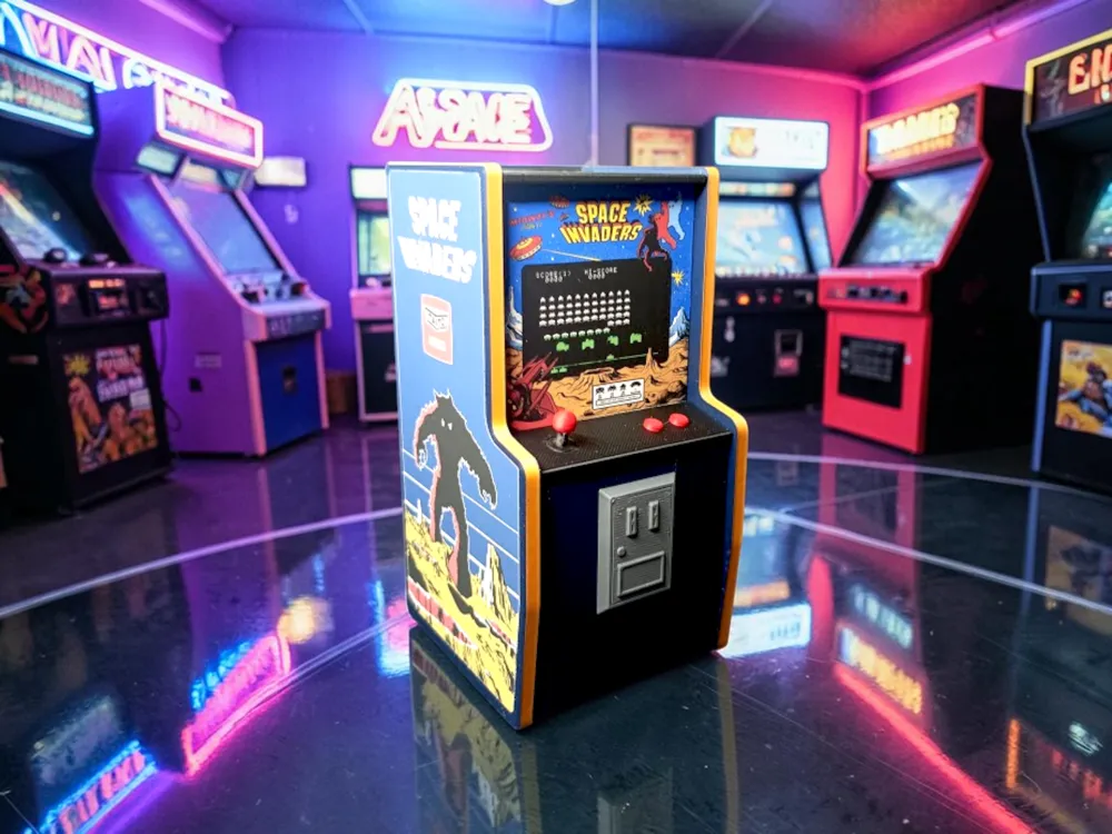 Space Invaders Themed Desk Pen Holder - Free 3D Print Model - MakerWorld