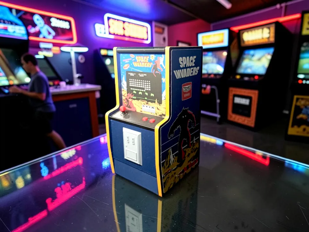 Space Invaders Themed Desk Pen Holder - Free 3D Print Model - MakerWorld
