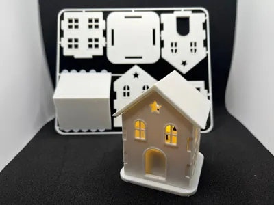 Christmas House Kit Card by mrsretronintendo MakerWorld: Download Free ...