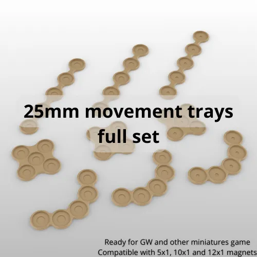 25mm bases movement tray for miniature games by Howell - MakerWorld