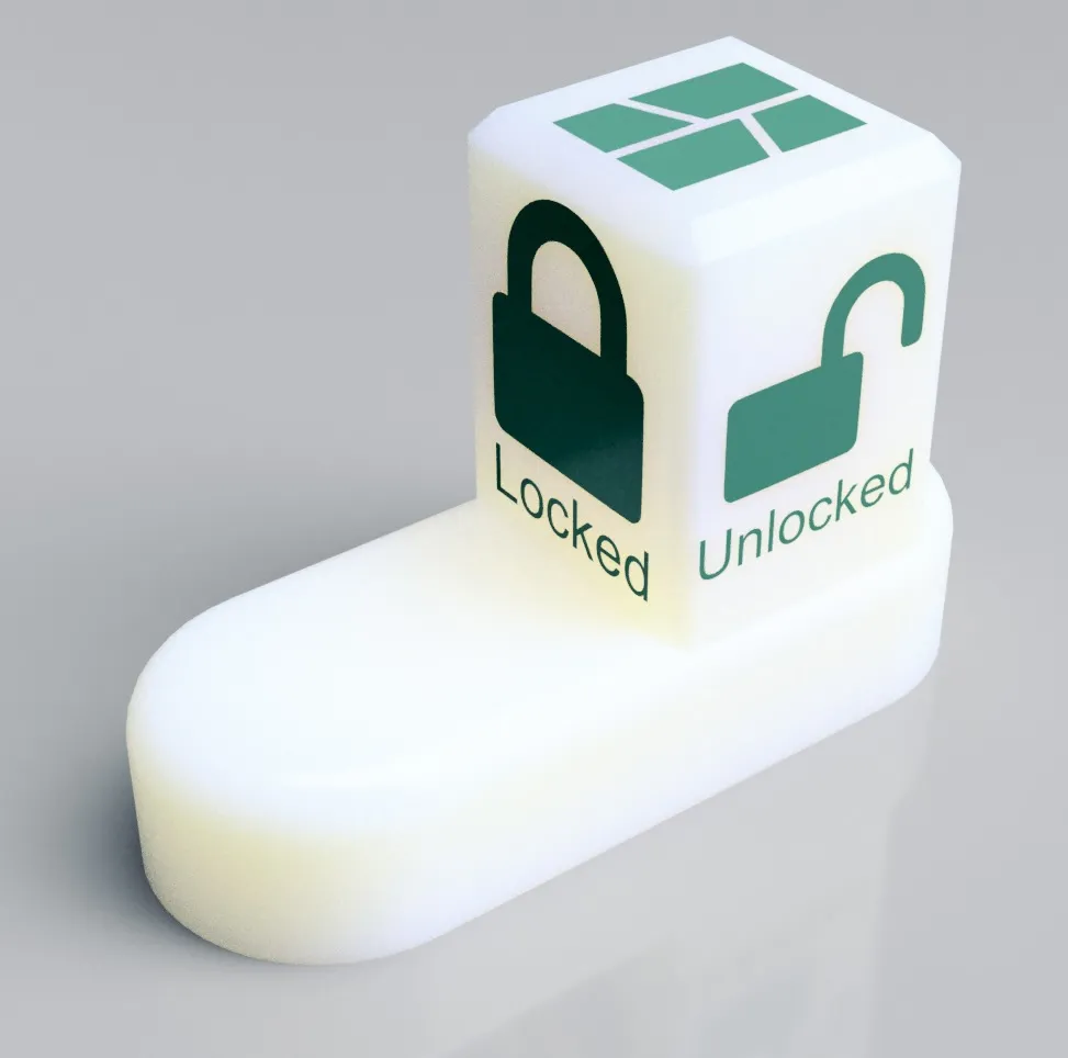 AMS 2-Pro Door Lock Indicator (Locked / Unlocked) - Free 3D Print Model ...