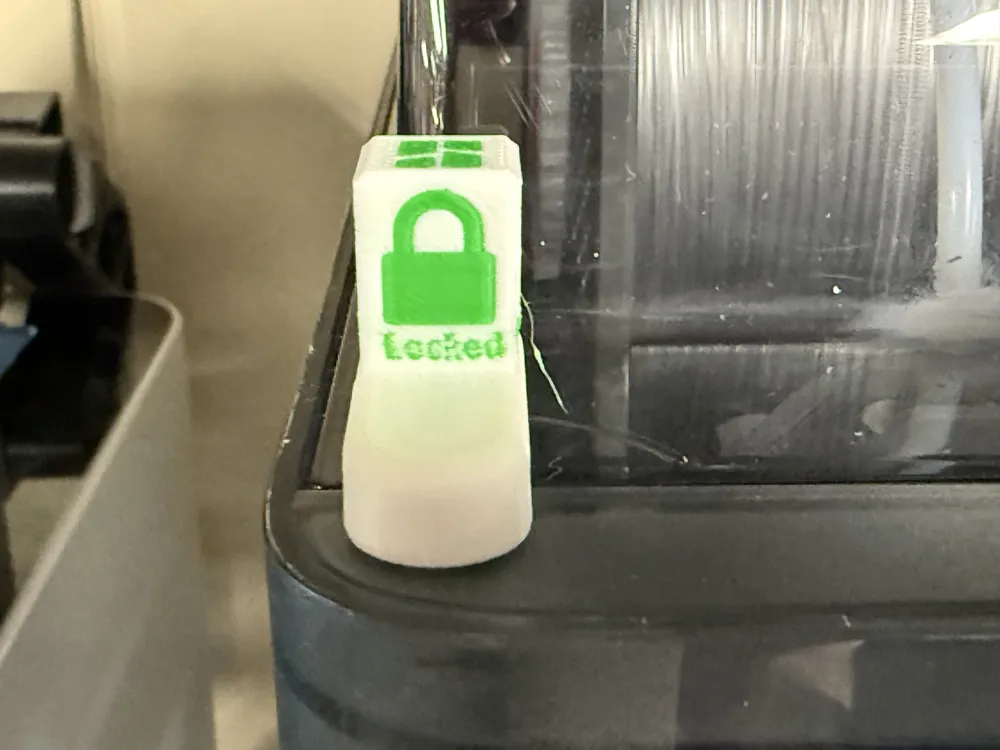 AMS 2-Pro Door Lock Indicator (Locked / Unlocked) - Free 3D Print Model ...