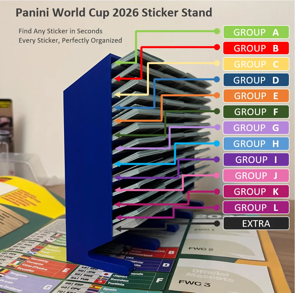 Panini World Cup 2026 Sticker Stand - Free 3D Print Model - MakerWorld