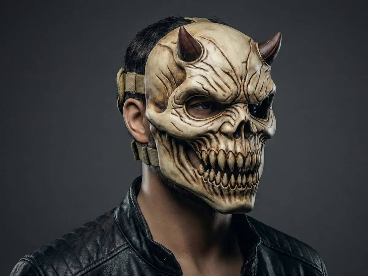 TDC OniForge – Máscara Oni Samurái Cráneo Infernal por TDC Taha MakerWorld: Descarga Modelos 3D ...