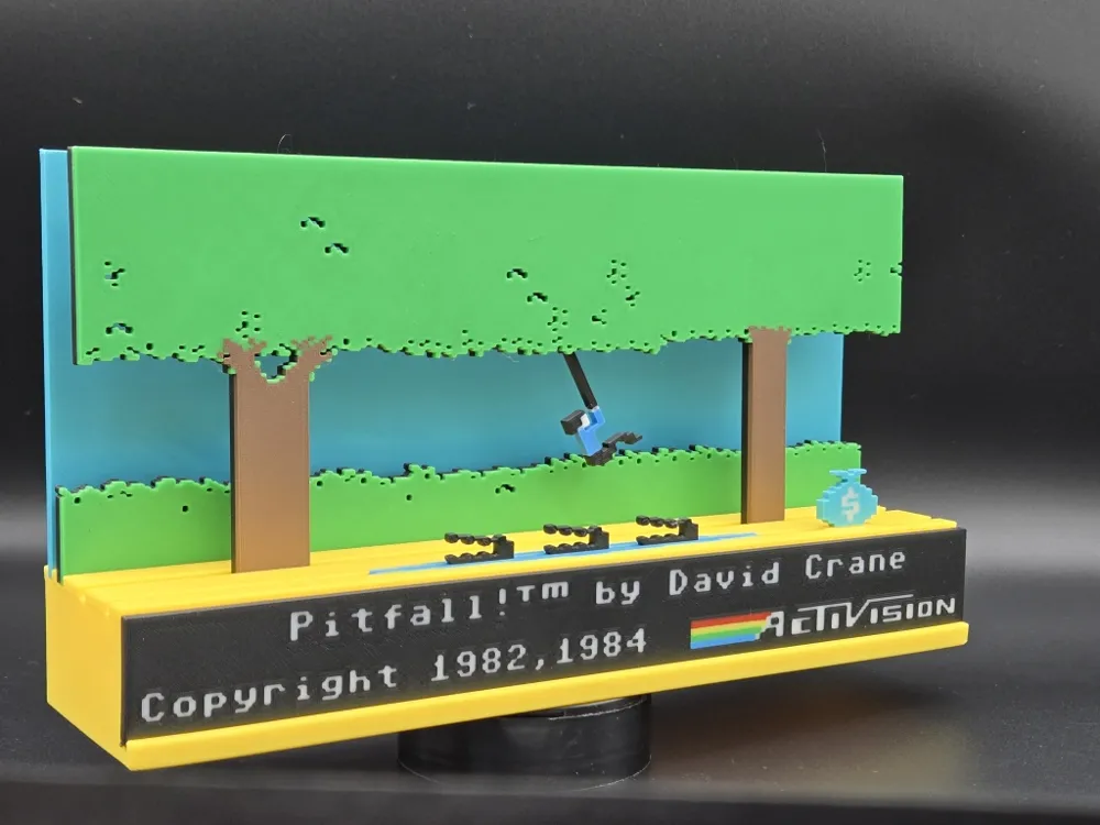 Pitfall Pixel Art Diorama by Pixel Nostalgia MakerWorld: Download Free ...