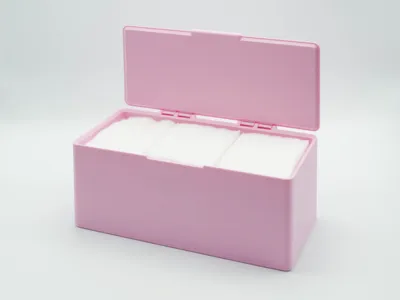 Hinged Lid Box, Cotton Pad Box, Desk Trash Bin by Kong 3D MakerWorld ...