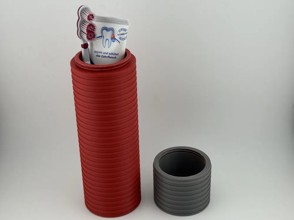Toothbrush & Toothpaste Travel Case - Free 3D Print Model - MakerWorld