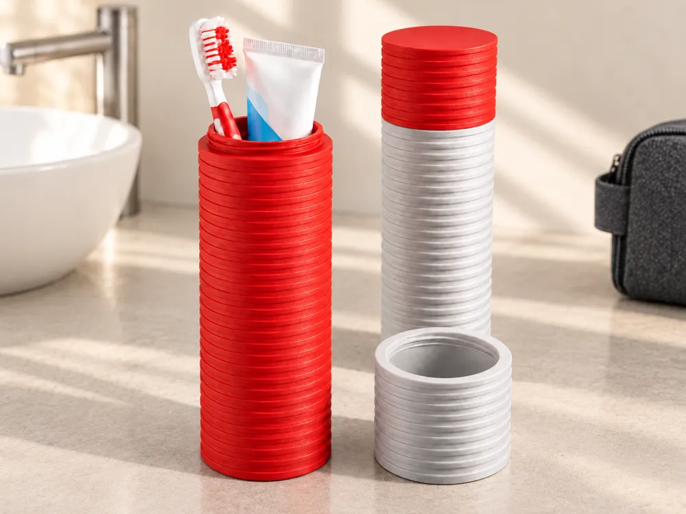 Toothbrush & Toothpaste Travel Case - Free 3D Print Model - MakerWorld
