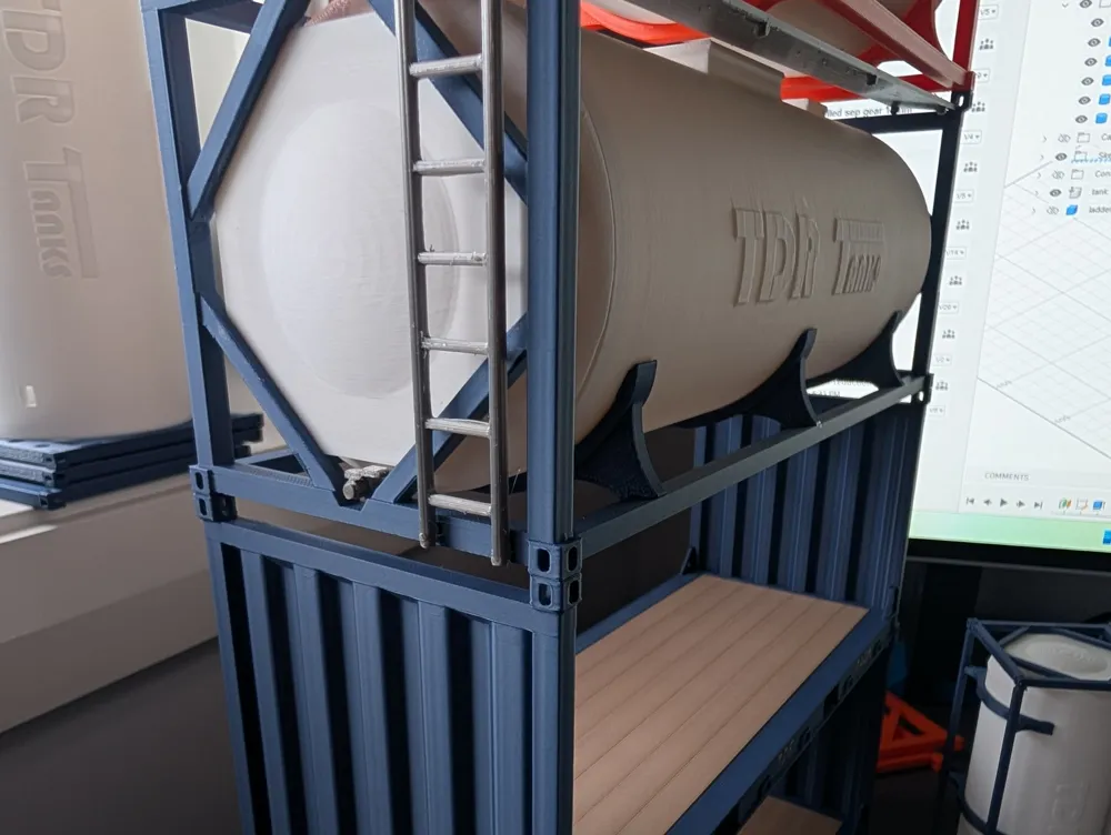 shipping container iso tank - Free 3D Print Model - MakerWorld