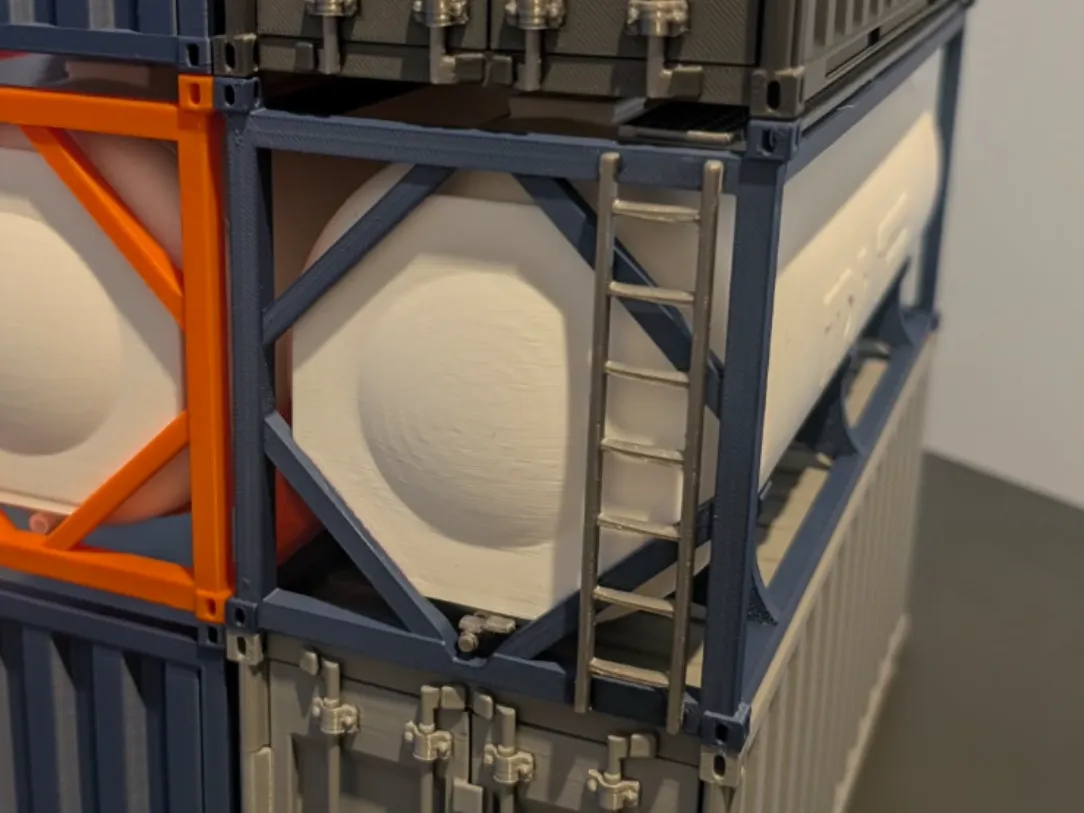 shipping container iso tank - Free 3D Print Model - MakerWorld