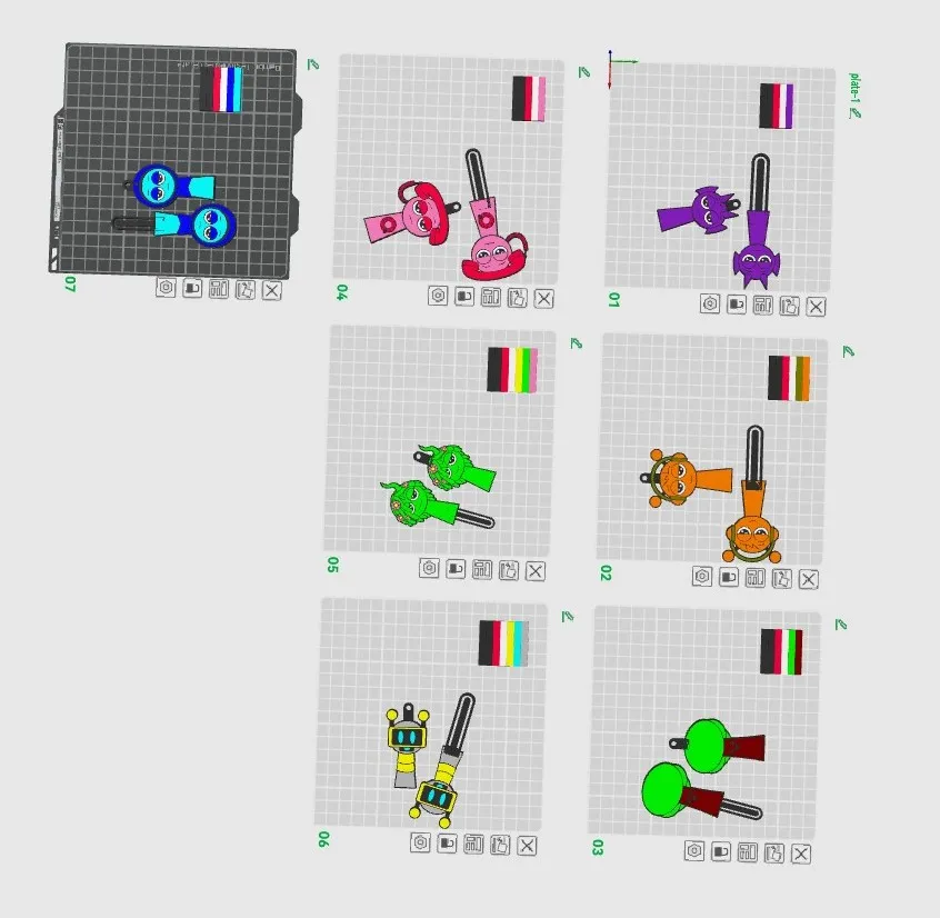 Sprunkis Keychains and Bookmarks by Ocilirca MakerWorld: Download Free ...