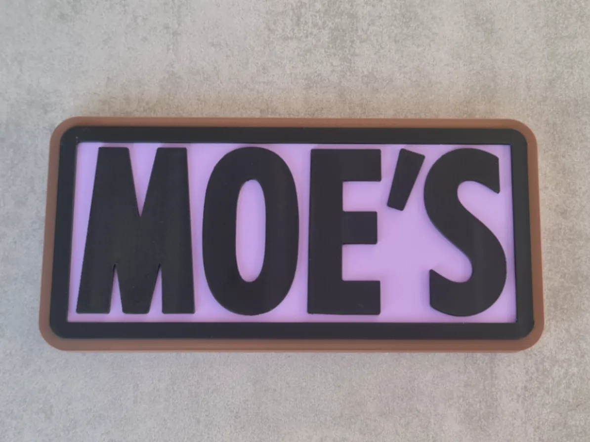 Logo / Enseigne de la taverne de Moe les Simpson - Modèle d'Impression ...