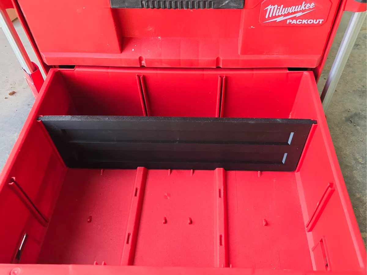 Milwaukee packout 2 drawer long divider - Free 3D Print Model - MakerWorld