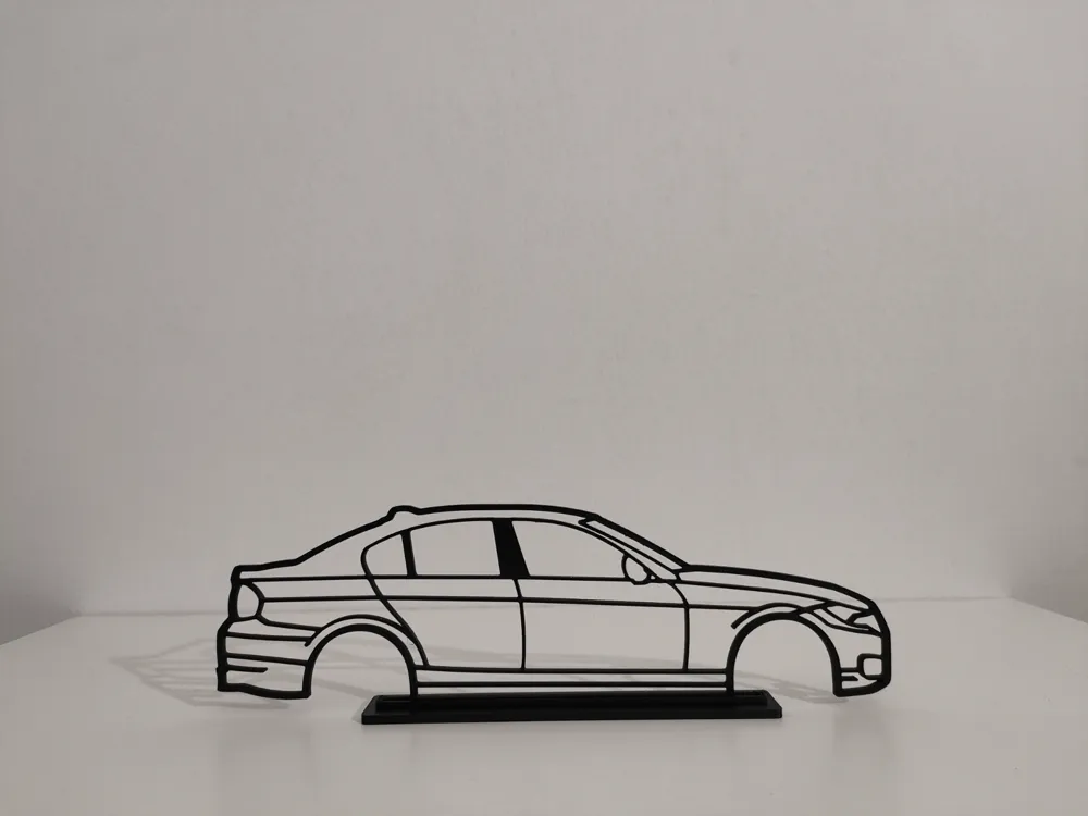 BMW E90 Car Outline Wall Art by Pitrus3D - MakerWorld