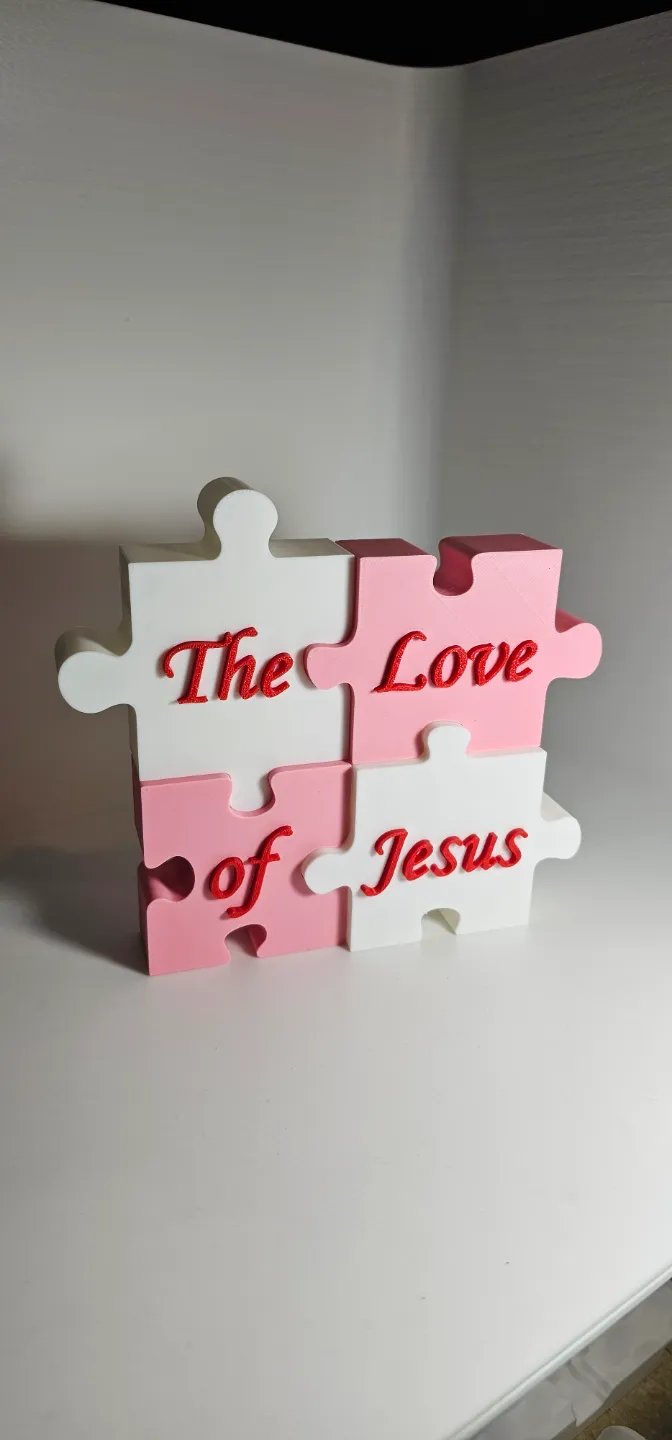 The Love of Jesus Puzzle Decor by animuL67 - MakerWorld