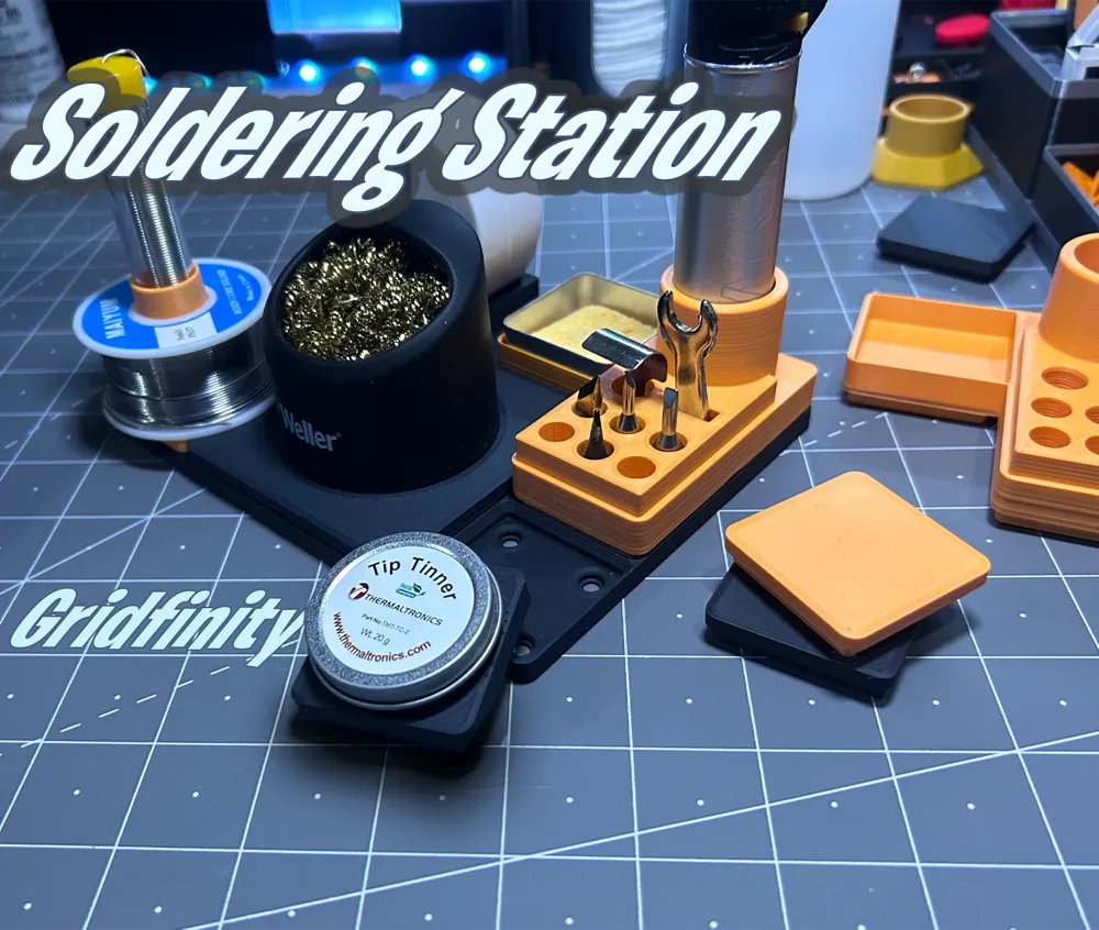 Soldering Station - Gridfinity by K2_Kevin MakerWorld: Download Free 3D Models