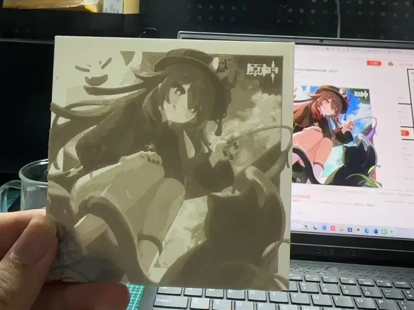 Walnut Birthday Greeting Lithophane Photo - With Color Chart - Free 3D ...